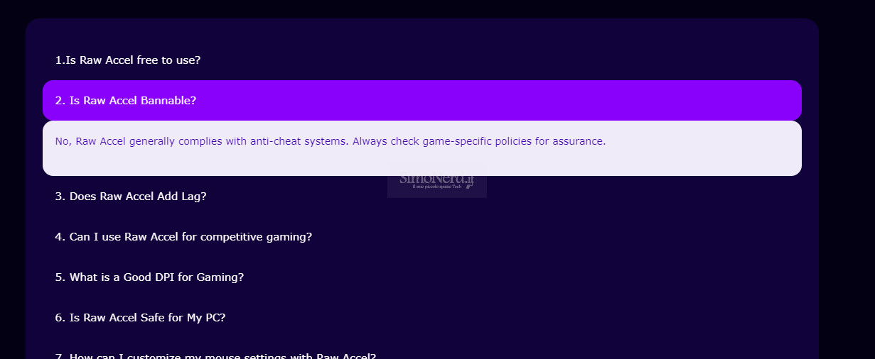 RAW ACCEL | SimoNerd.it
